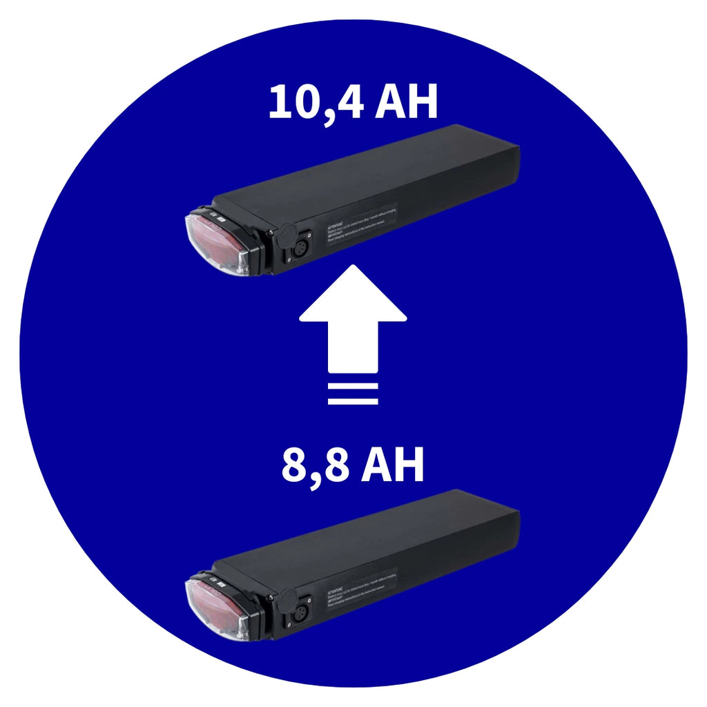 Batteriopgradering Promovec Bagagebærerbatteri 8,8AH -> 10,4AH ...